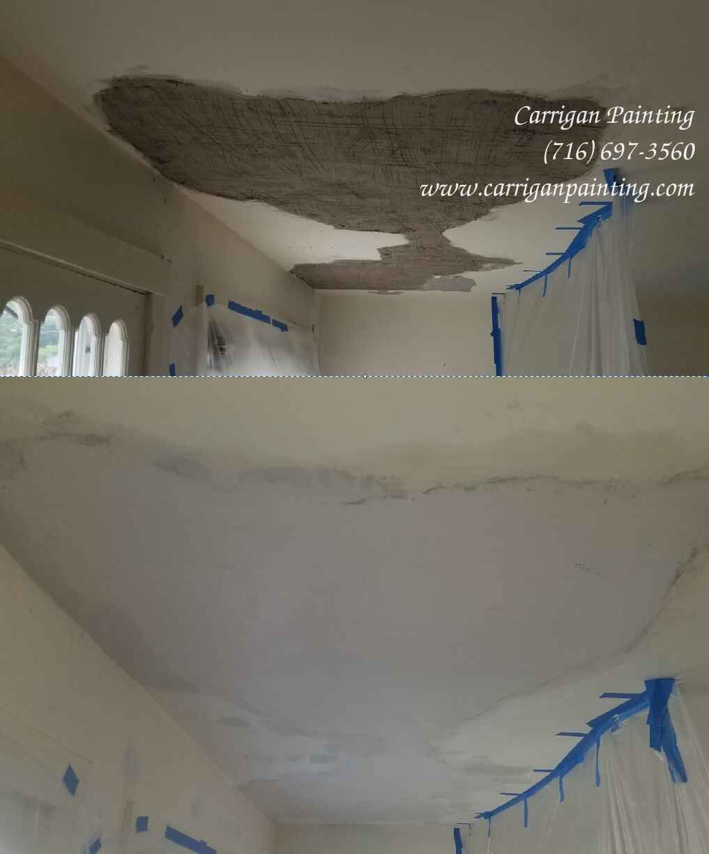 Ceiling Repair Before and After